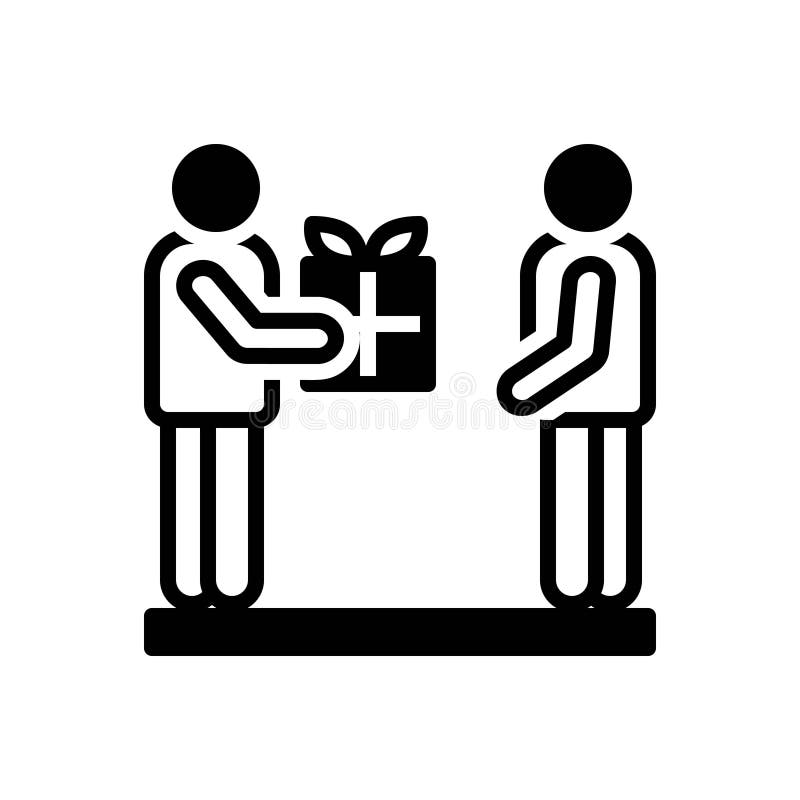 Black Solid Icon for Behalf, Favor and Side Stock Illustration ...