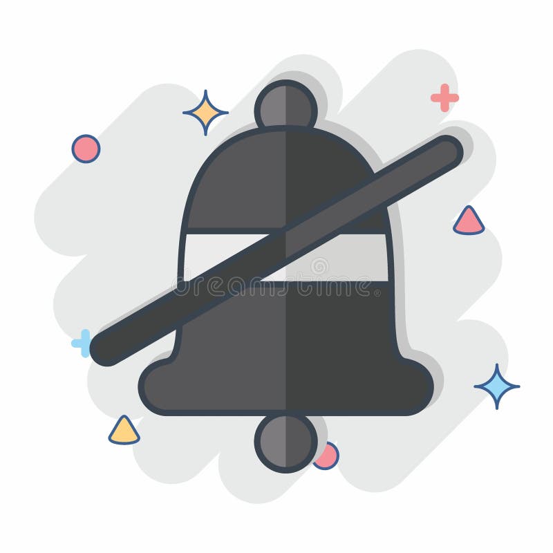 Icon Bell 2. Related To Ring Symbol. Comic Style. Simple Design ...