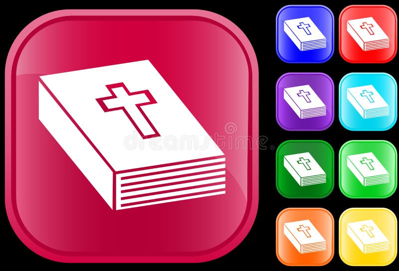 Icon of bible stock vector. Illustration of book, buttons - 5199337