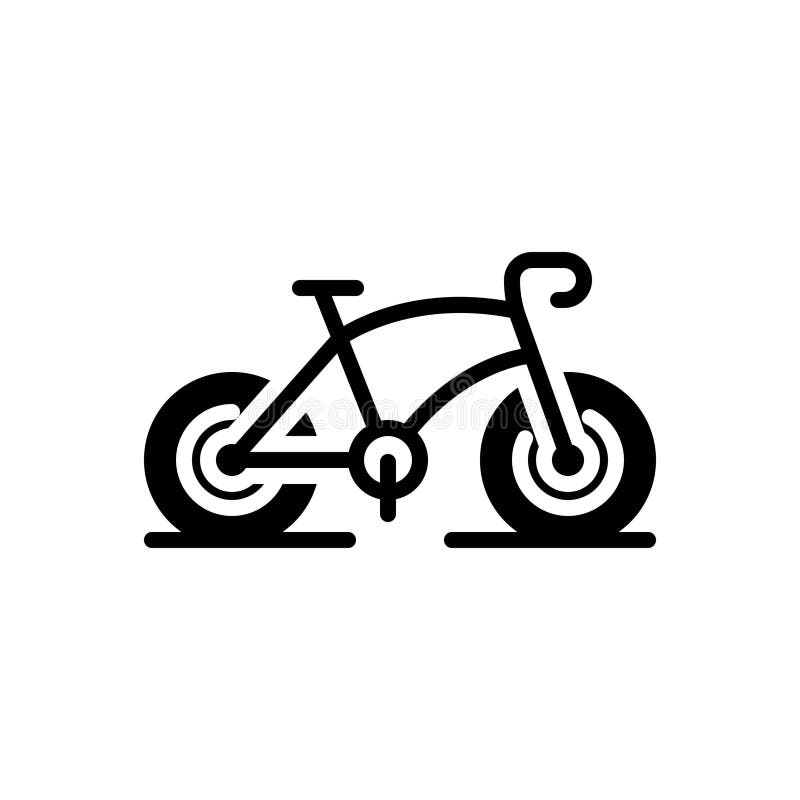 Black Solid Icon for Bicycle, Transport and Travel Stock Vector ...