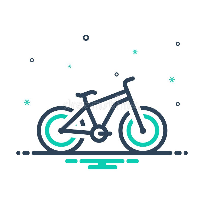 Mix Icon for Bicycle, Travel and Bike Stock Vector - Illustration of ...