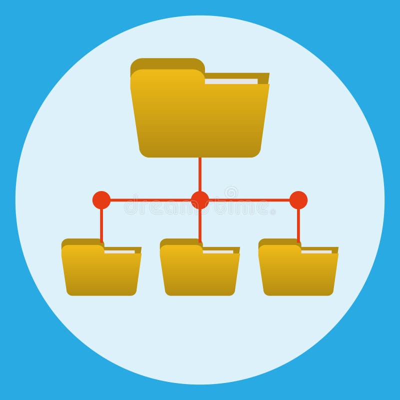 Data Server Folder File. Vector Illustration, Vector Icon. Stock Vector ...