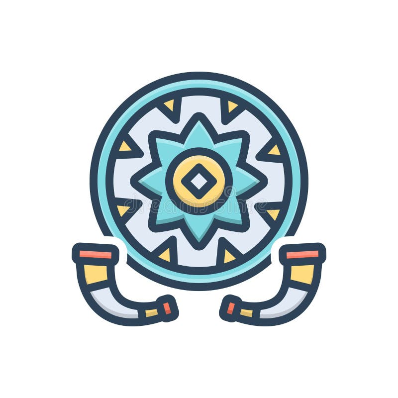 Color Illustration Icon for Bihu, Assam and Folklore Stock Vector ...