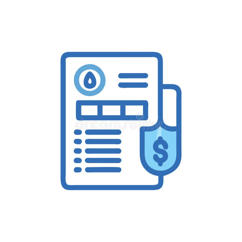Icon of Bills for Utility Payments Stock Image - Illustration of ...