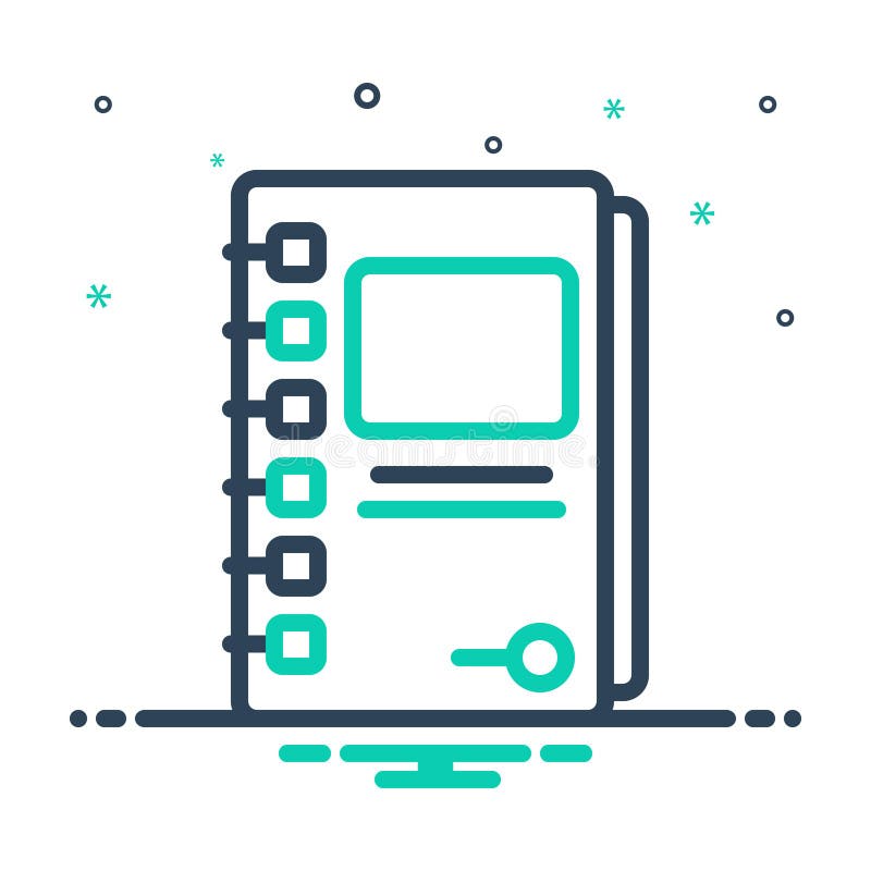 Mix Icon for Binding, Ligation and Diary Stock Illustration ...