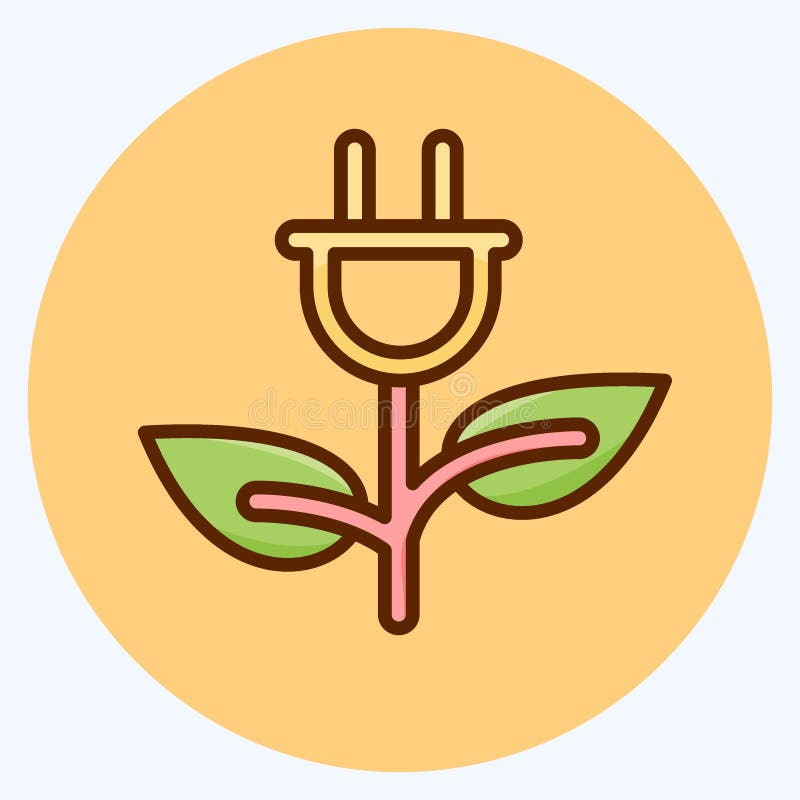 Icon Bio Energy. Suitable for Education Symbol. Flat Style. Simple ...