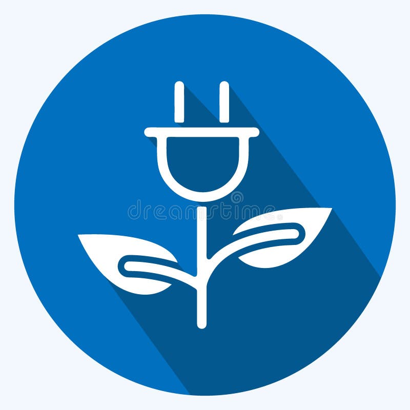 Icon Bio Energy. Suitable for Education Symbol. Long Shadow Style ...