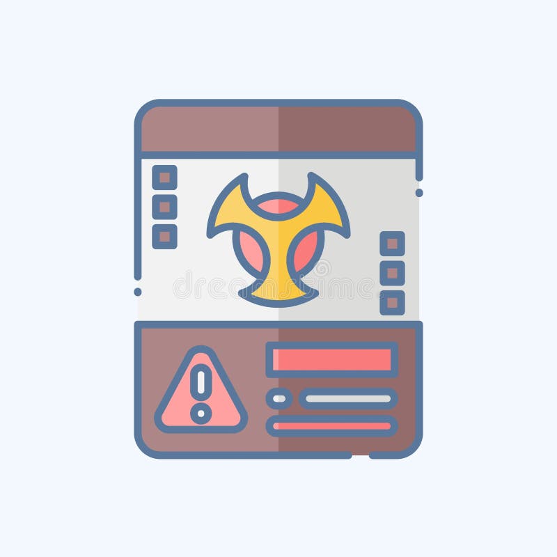 Icon Biohazard. Related To Nuclear Symbol. Doodle Style. Simple Design ...