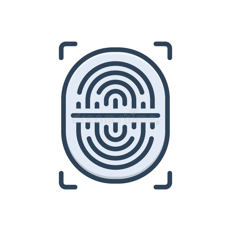 Color Illustration Icon for Biometric, Recognition and Security Stock ...