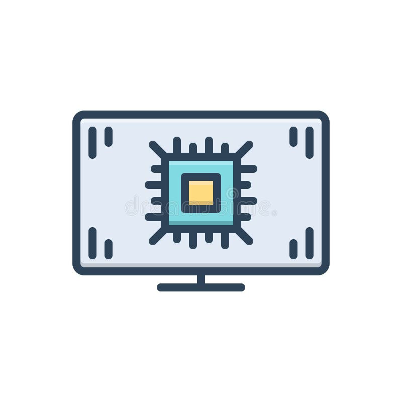 Color Illustration Icon for Bios, Chip and Microchip Stock Vector ...