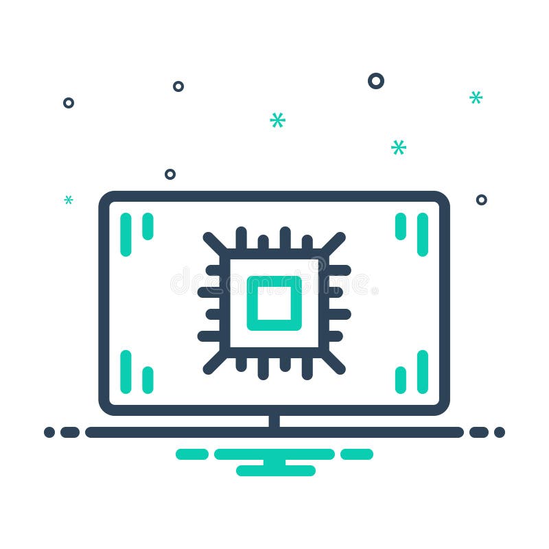 Mix Icon for Bios, Chip and Microchip Stock Illustration - Illustration ...