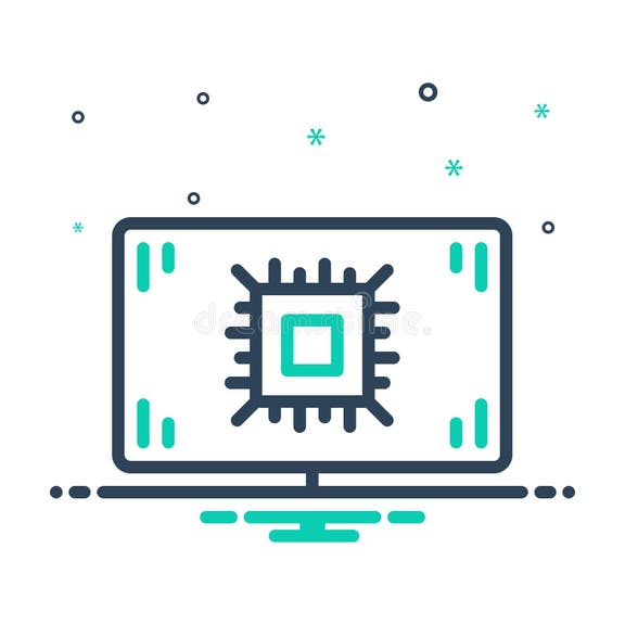 Mix Icon for Bios, Chip and Microchip Stock Illustration - Illustration ...