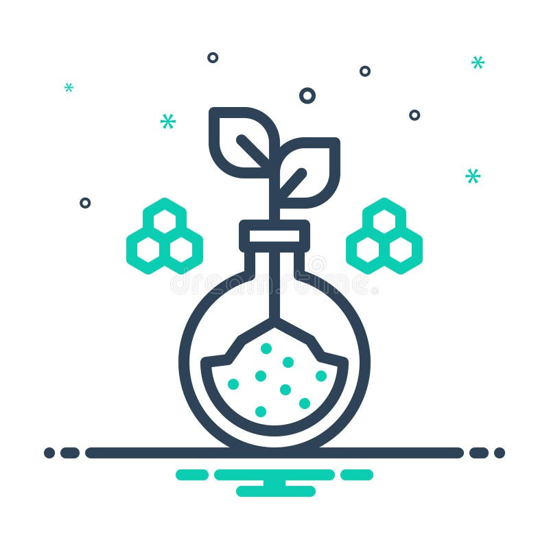 Mix Icon for Biotechnology, Bioscience and Chemistry Stock Vector ...