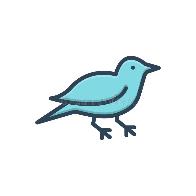 Color Illustration Icon for Bird, Flying and Wings Stock Illustration ...