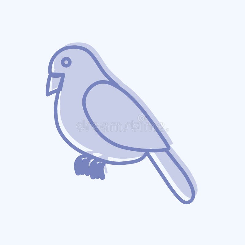Icon Bird. Suitable for Animal Symbol. Two Tone Style. Simple Design ...