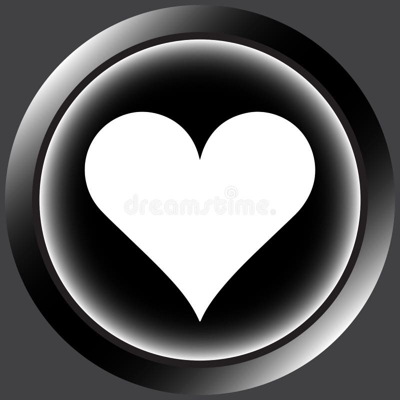 Icon with black heart stock illustration. Illustration of mysterious ...