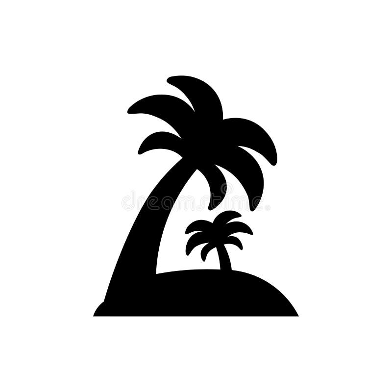 Icon Black Island Sign. Vector Illustration Eps 10 Stock Illustration ...