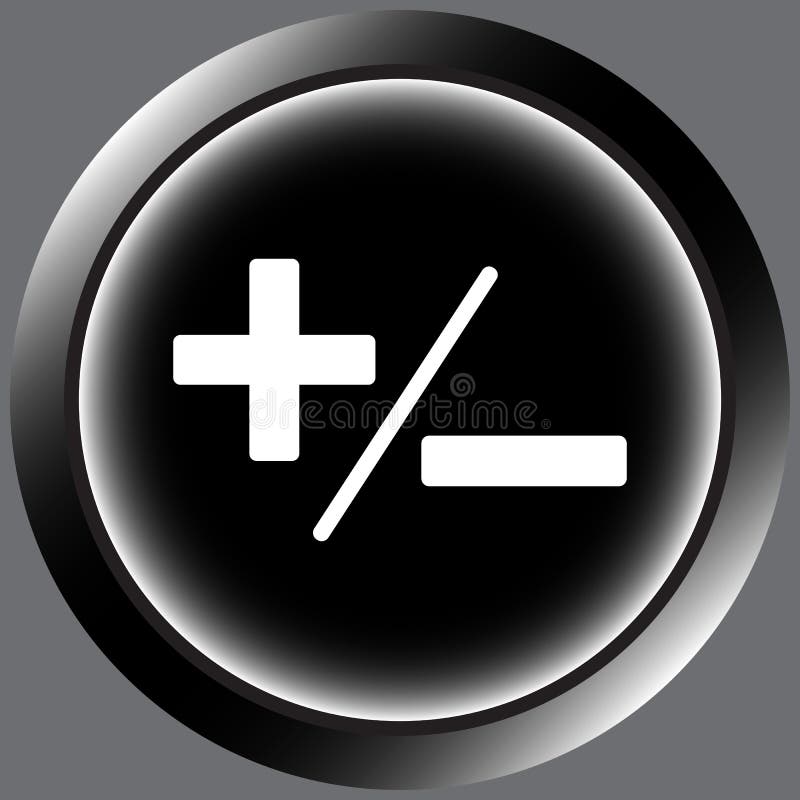 Icon black plus-minus stock illustration. Illustration of electric ...