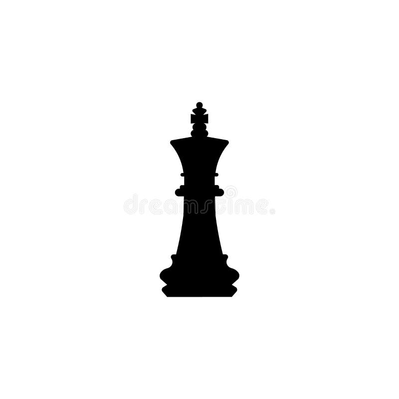 Icon Black Sign Chess Piece King. Vector Illustration Eps 10 Stock ...