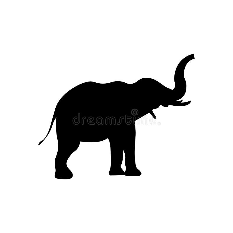 Icon Black Sign Elephant. Vector Illustration Eps 10 Stock Illustration ...