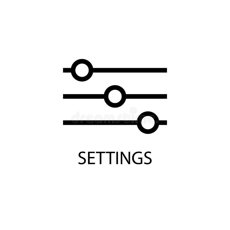Icon Black Sign Settings. Vector Illustration Eps 10 Stock Illustration ...