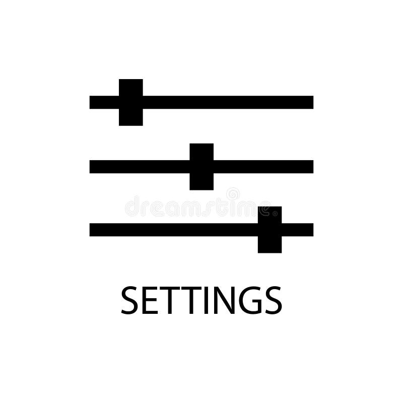 Icon Black Sign Settings. Vector Illustration Eps 10 Stock Illustration ...