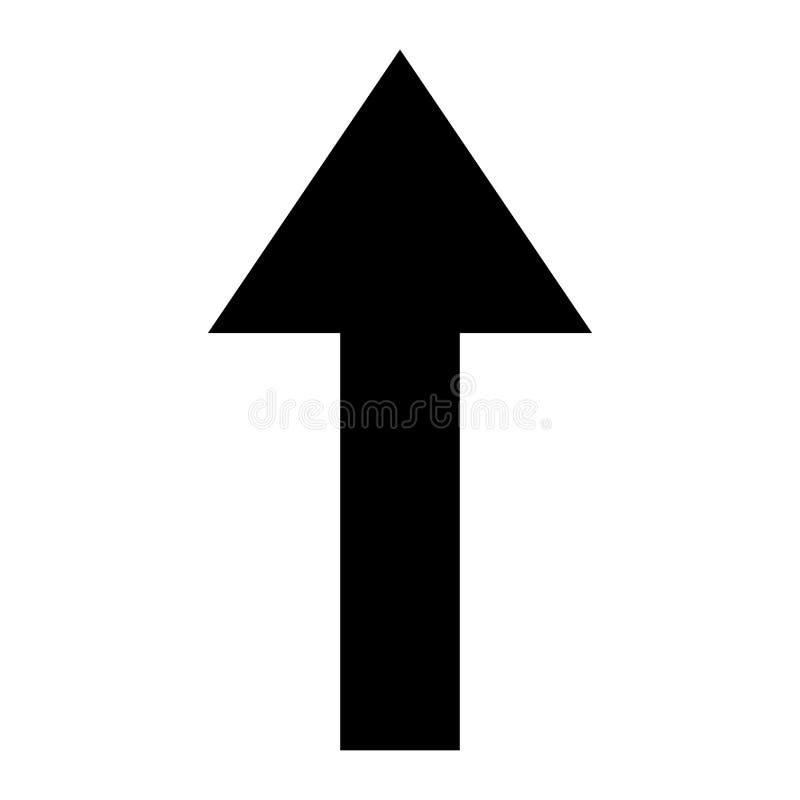 Icon Black Up Arrow on White Background Stock Vector - Illustration of ...