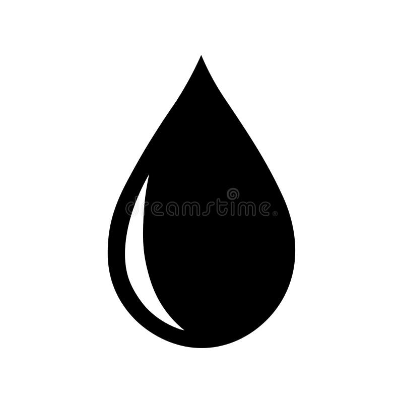Icon Black and White Drop. Vector Illustration Eps 10 Stock ...