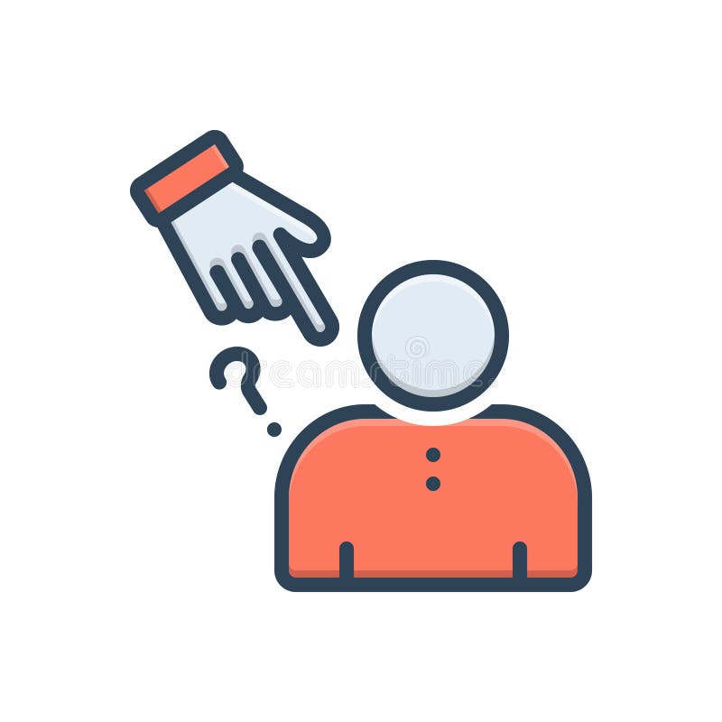 Color Illustration Icon for Blame, Defect and Judgement Stock ...