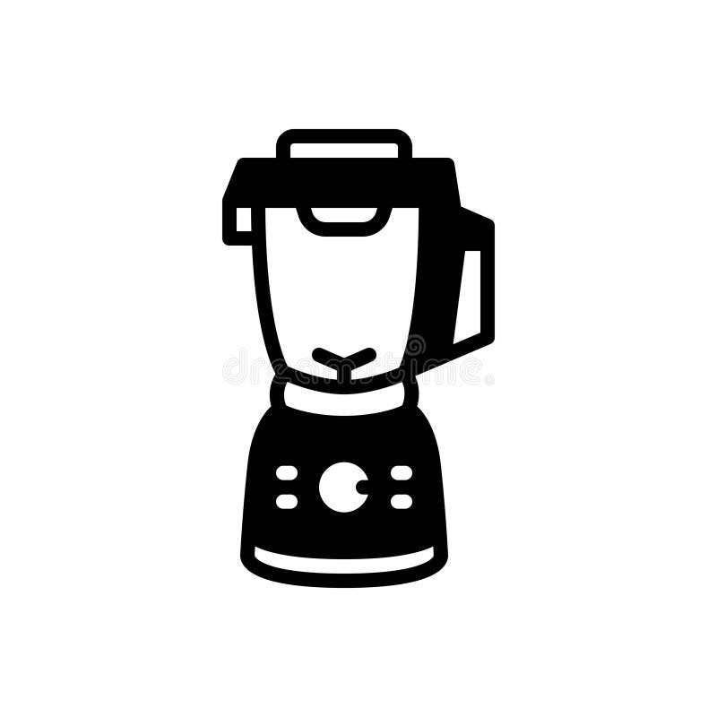Black Solid Icon for Blender, Electronic and Juicer Stock Illustration ...