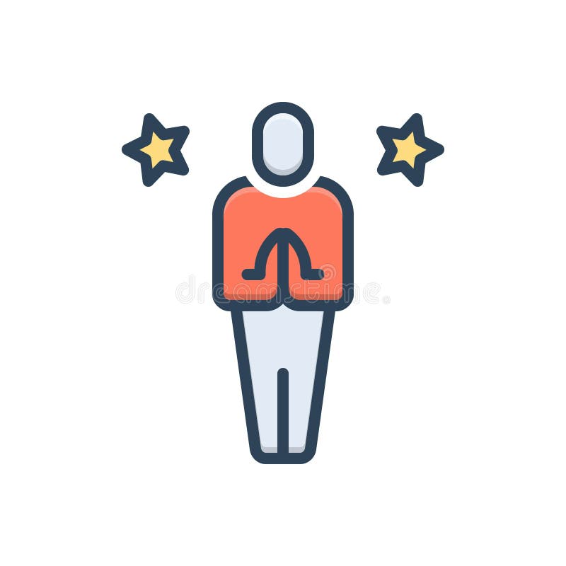 Color Illustration Icon for Blessed, Pray and Hand Stock Vector ...