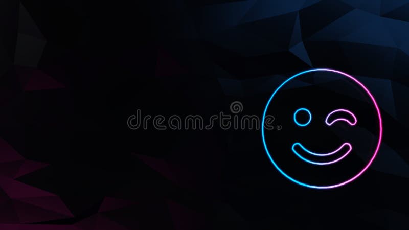 Icon of blinking emoticon stock illustration. Illustration of form ...