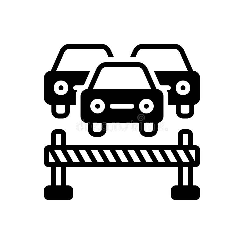 Black Solid Icon for Block, Stop and Traffic Stock Vector ...