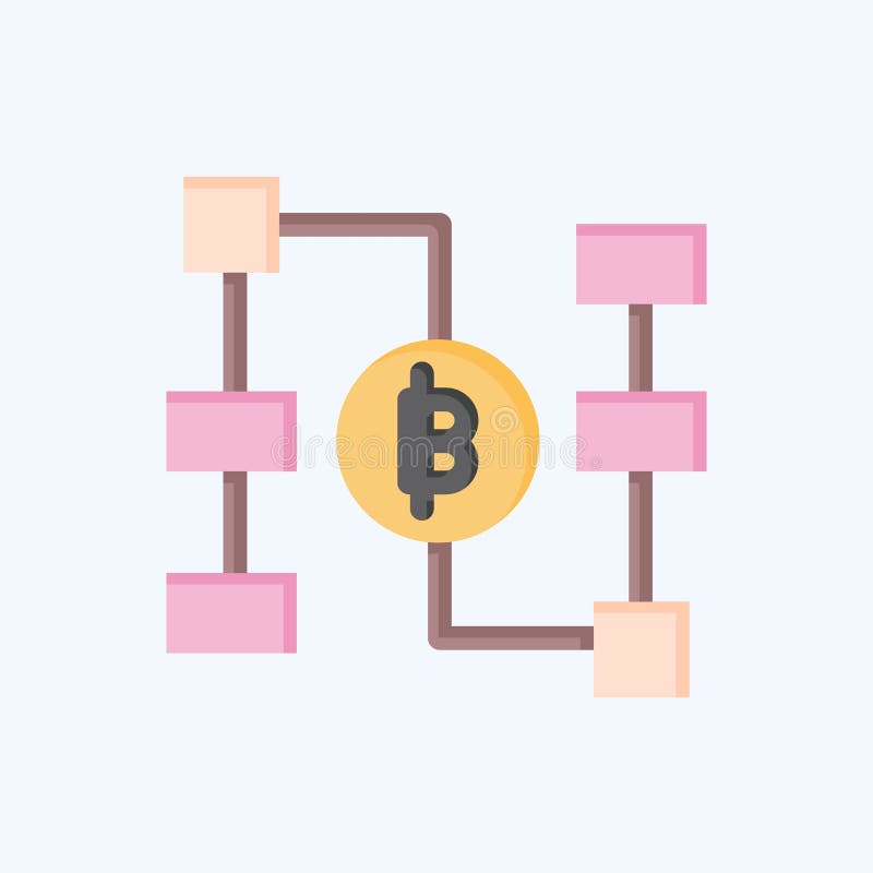 Icon Blockchain. Related To Future Technology Symbol. Flat Style ...