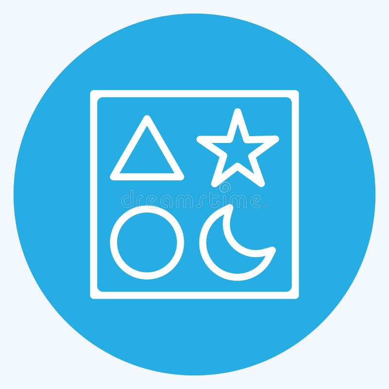 Icon Blocks 2. Suitable for Toy Symbol. Blue Eyes Style. Simple Design ...