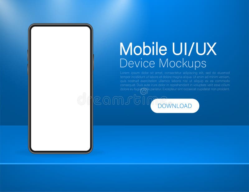 Icon with Blue Mobile Ui and Ux Design on Red Background for Web Design ...