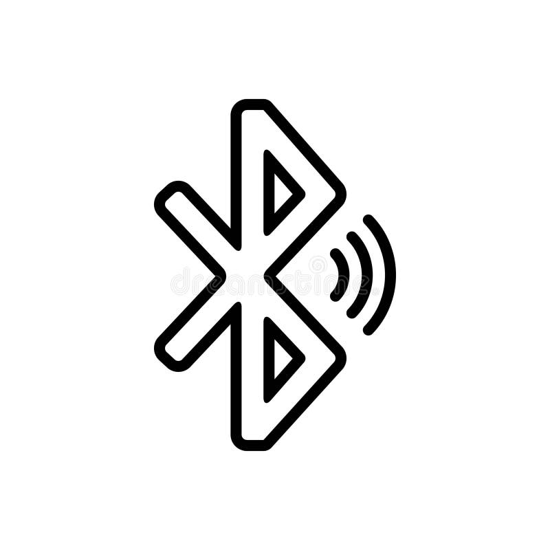 Black Line Icon for Bluetooth, Device and Data Editorial Stock Image ...