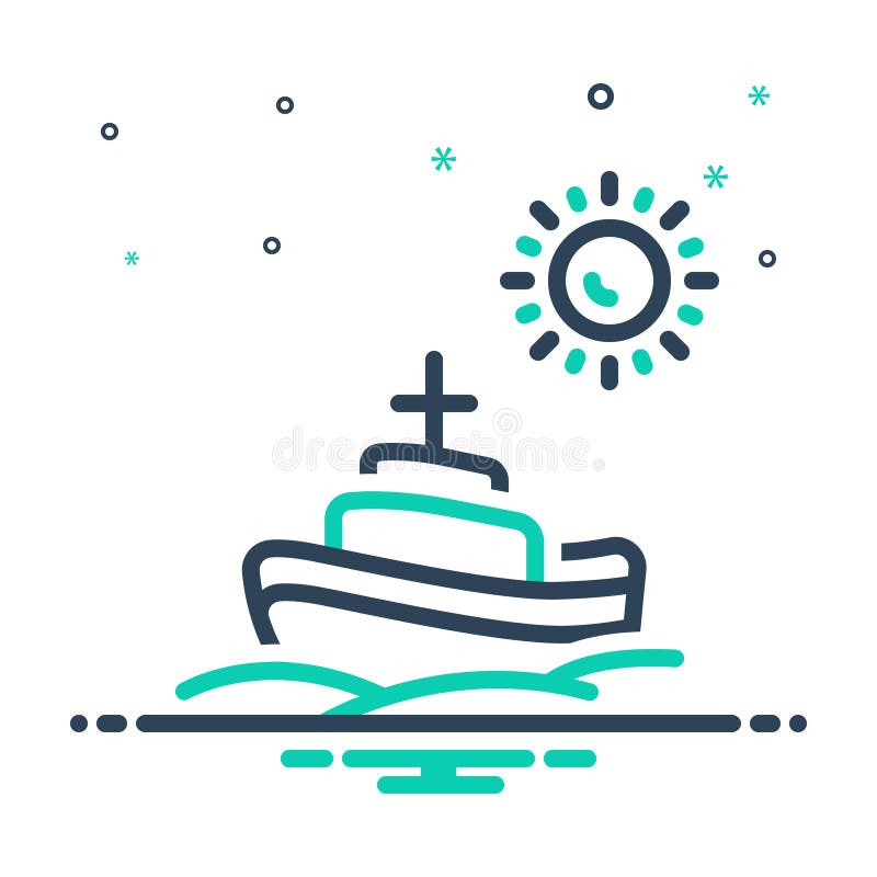 Mix Icon for Boat, Ferry and Transport Stock Vector - Illustration of ...