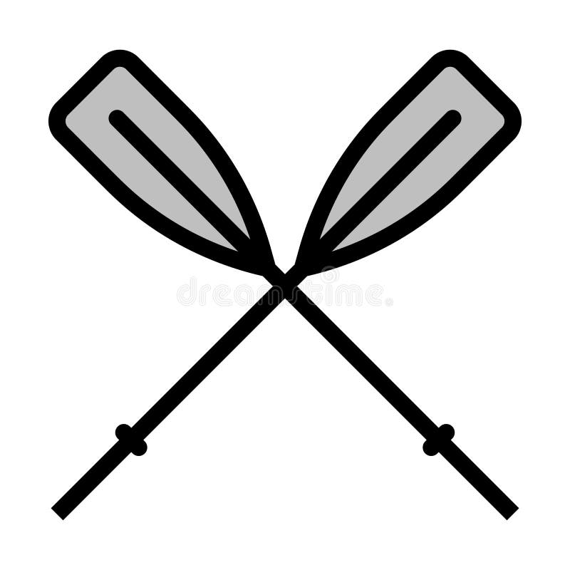 Icon of Boat Oars stock vector. Illustration of activity - 237386241