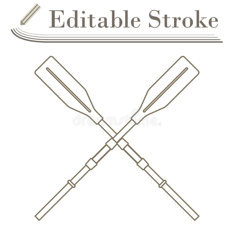 Icon of Boat Oars stock vector. Illustration of activity - 246723006