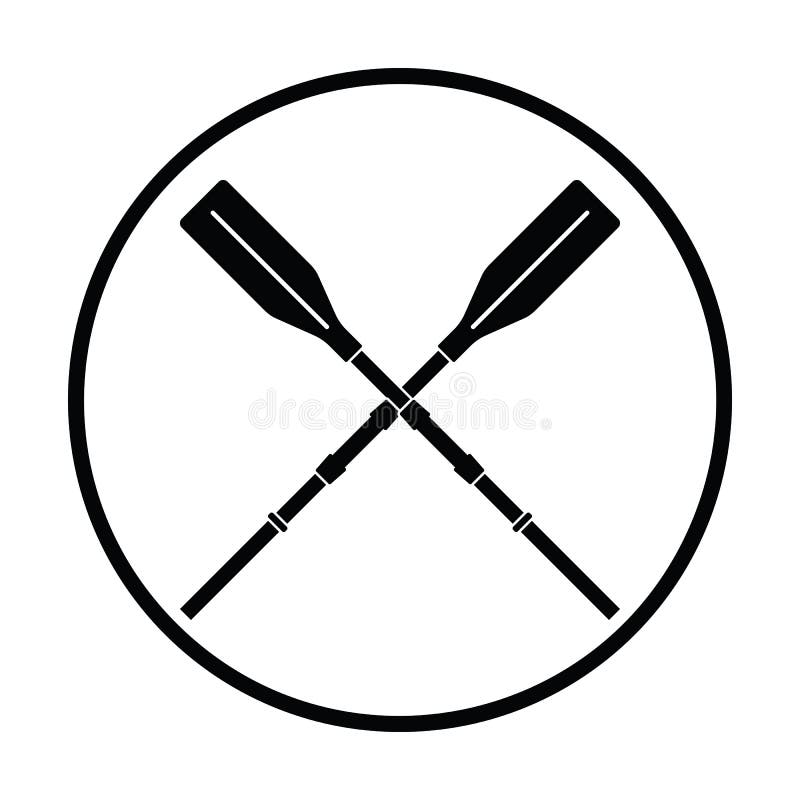 Icon of boat oars stock vector. Illustration of speed - 125313104