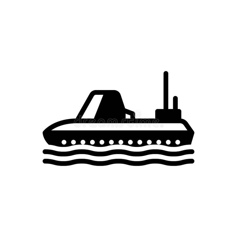 Black Solid Icon for Boat, Ship and Sloop Stock Vector - Illustration ...
