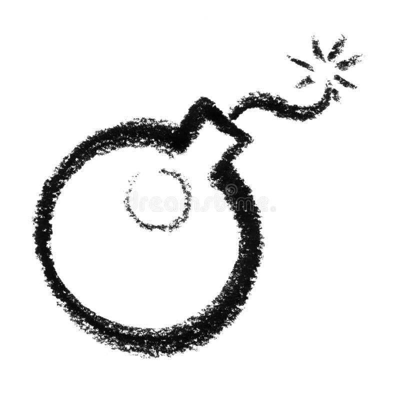 Retro bomb drawing stock vector. Illustration of fuse - 22499891