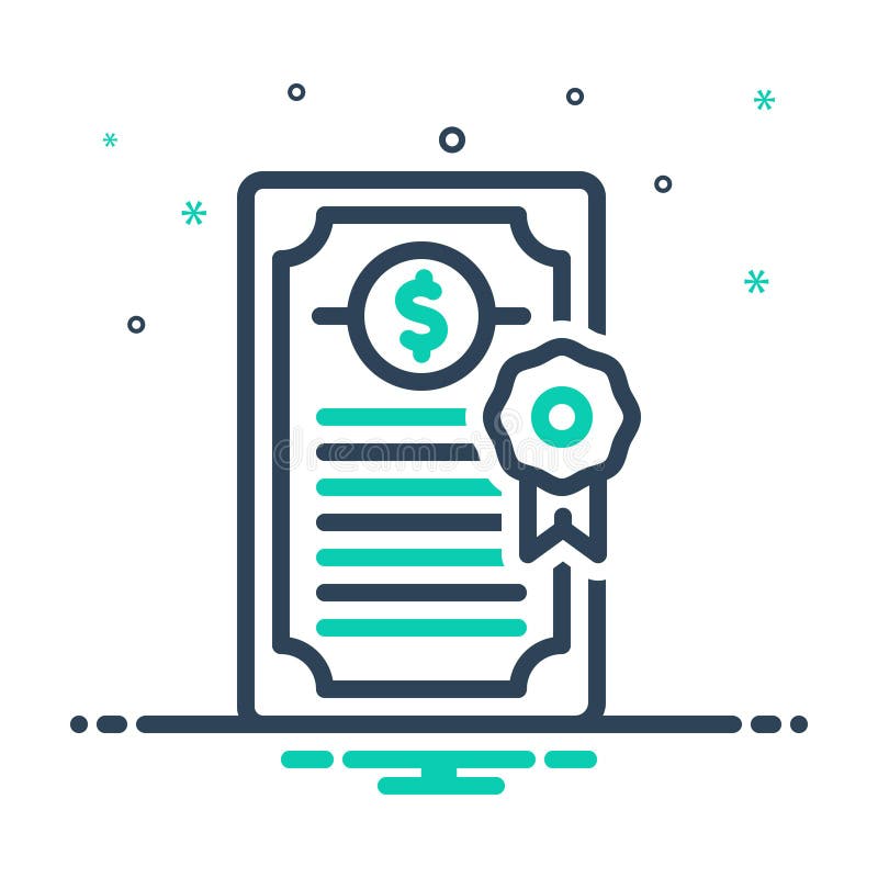 Mix Icon for Bond, Bond Paper and Document Stock Illustration ...