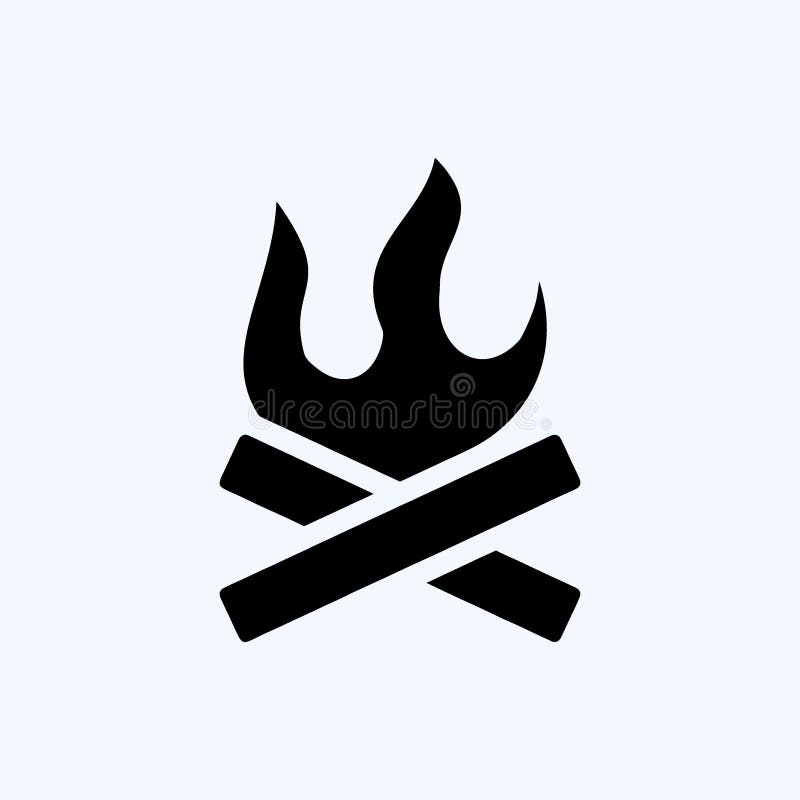 Icon Bonfire. Suitable for House Symbol. Glyph Style. Simple Design ...