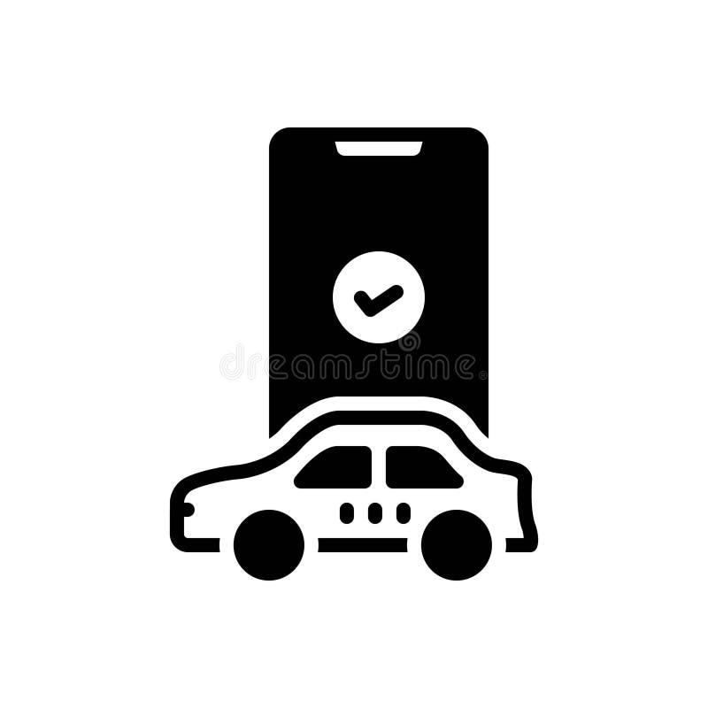 Black Solid Icon for Bookings, Reservation and Travel Stock ...