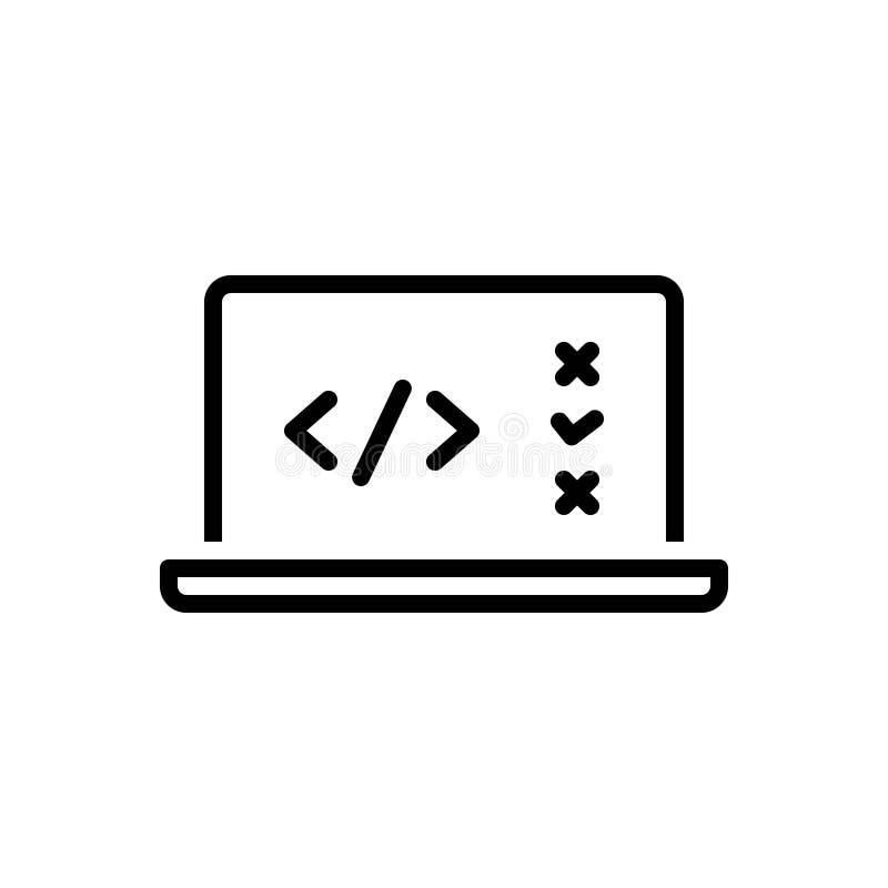 Black Line Icon for Boolean, Boolean Algebra Sign and Key Stock Vector ...