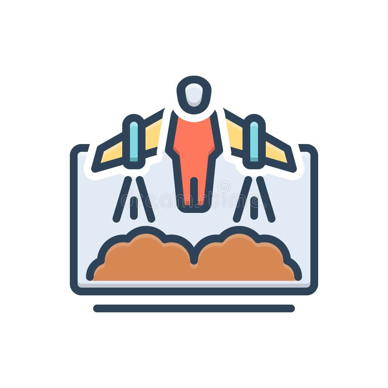 Color Illustration Icon for Boost, Encouragement and Rise Stock Vector ...