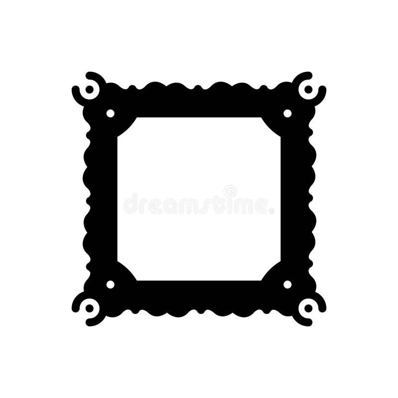 Black Solid Icon for Border, Frames and Scrapbook Stock Vector ...