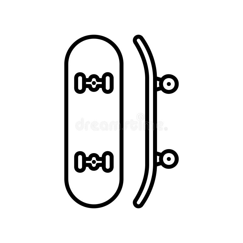 Icon of Bottom and Side View Skateboards with Wheels Stock Vector ...